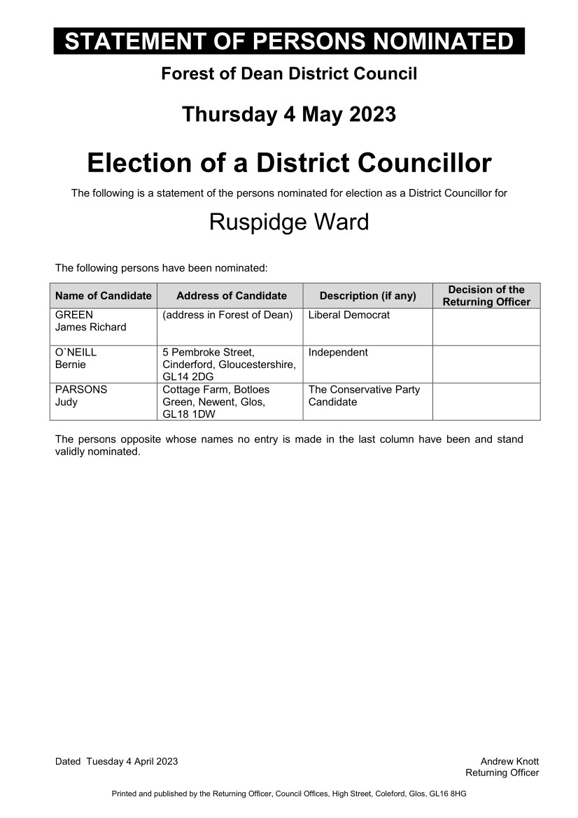 Ruspidge & soudley Parish Council