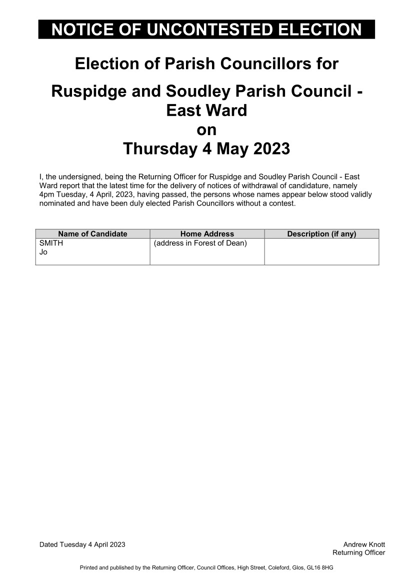 Ruspidge & soudley Parish Council
